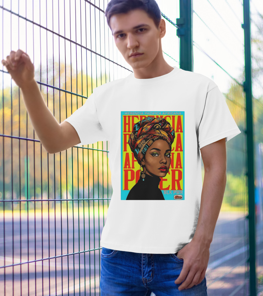 Herencia Pacifica Africana Power Blk Pwr Narez Wear T-Shirt