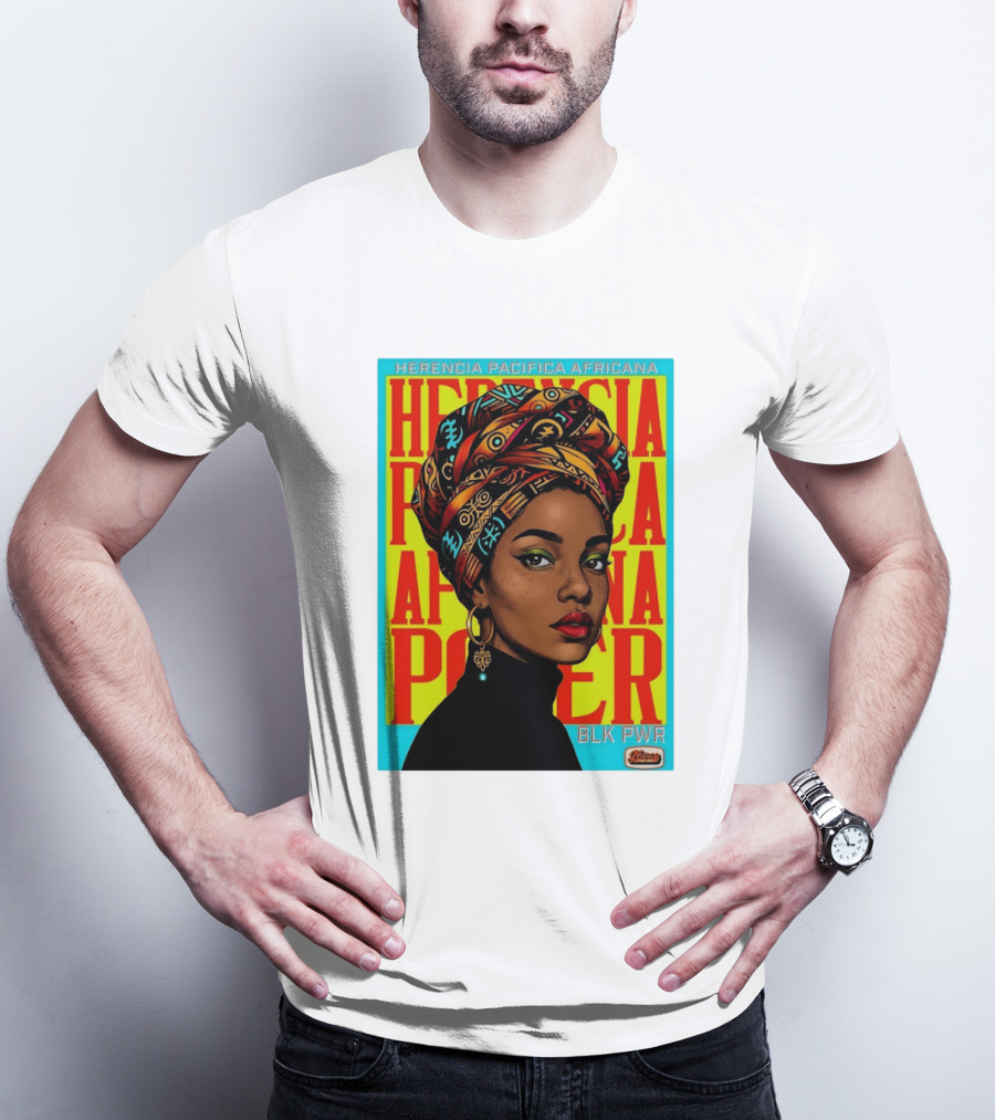 Herencia Pacifica Africana Power Blk Pwr Narez Wear T-Shirt