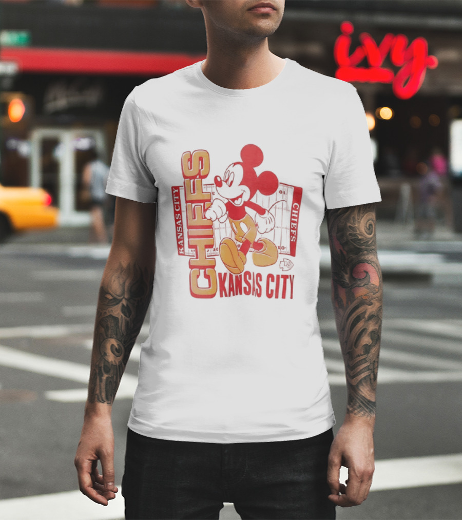 Kansas City Chiefs Mickey Mouse Authentic Fan T-Shirt