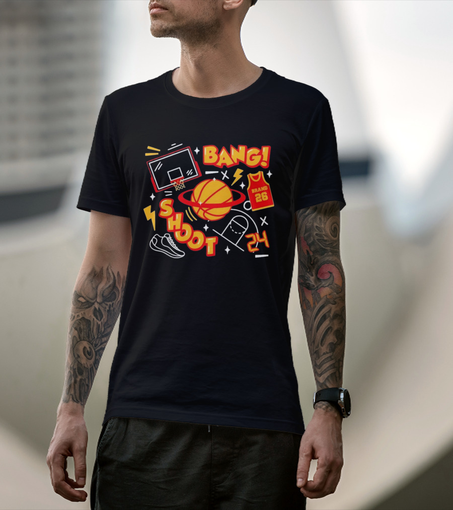 Bang Shoot Basketball Brand 26 Jersey Hoop 24 Sport Athletic T-Shirt