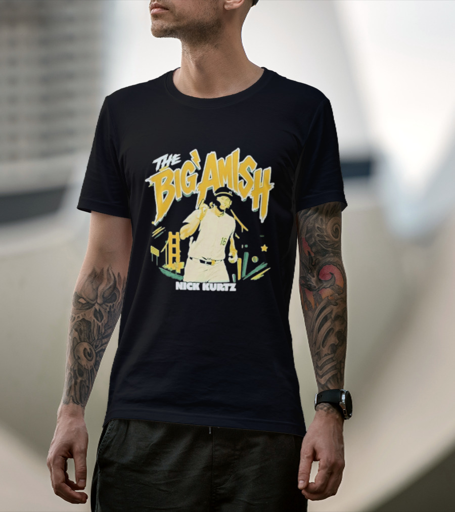 Nick Kurtz Athletics Baseball The Big Amish Sports T-Shirt
