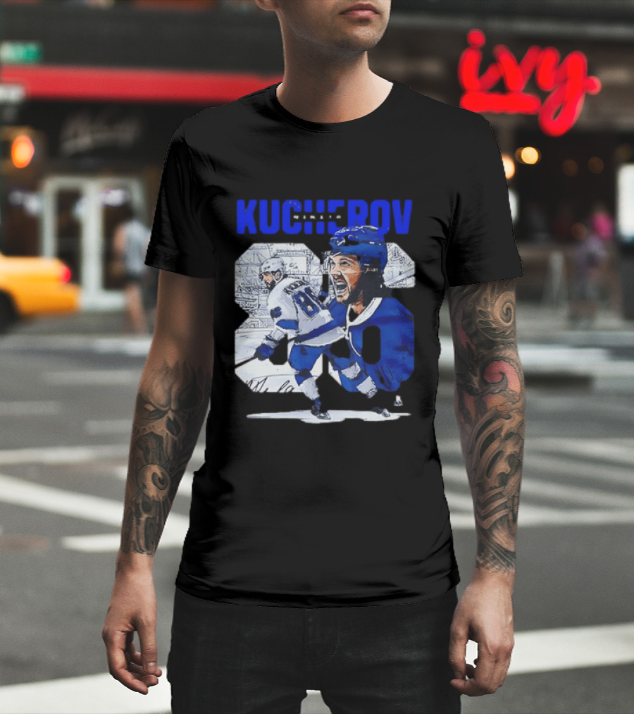 Kucherov 86 Skating And Celebrating Tampa Bay Lightning T-Shirt