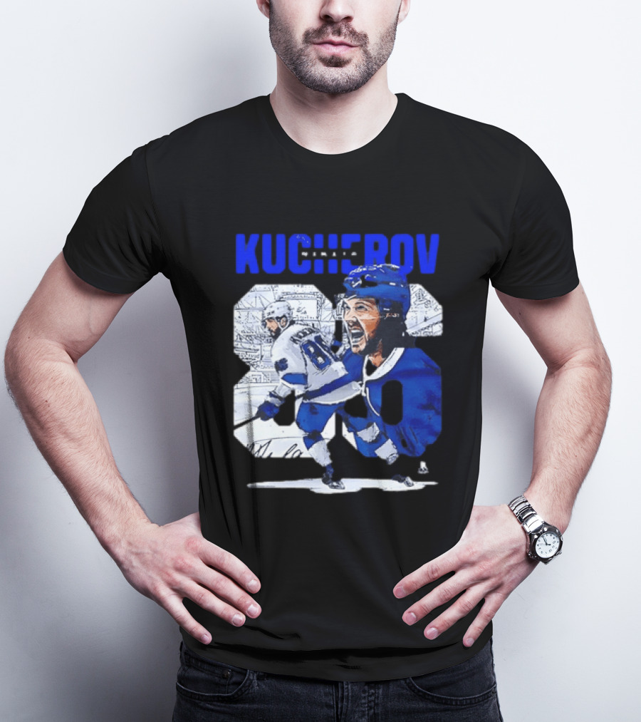 Kucherov 86 Skating And Celebrating Tampa Bay Lightning T-Shirt