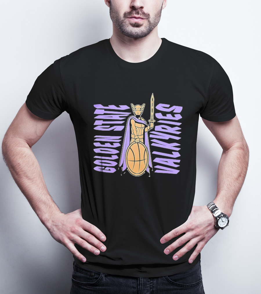 Golden State Valkyries Basketball WNBA Warrior Shield Sword T-Shirt