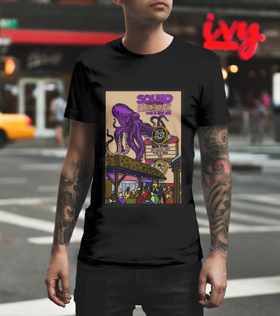 Squid On The Deck Charleston Pour House July 25 6PM Live Event T-Shirt