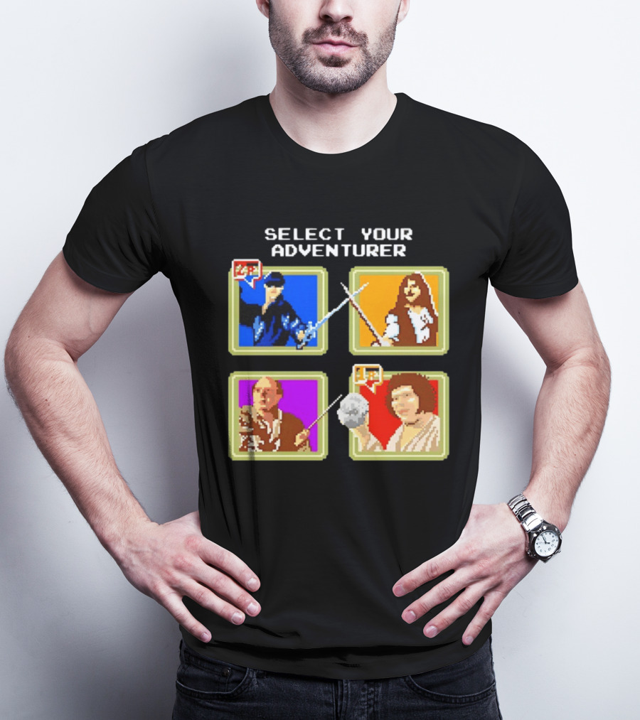 Select Your Adventurer Westley Inigo Montoya Vizzini Fezzik The Princess Bride Pixel T-Shirt