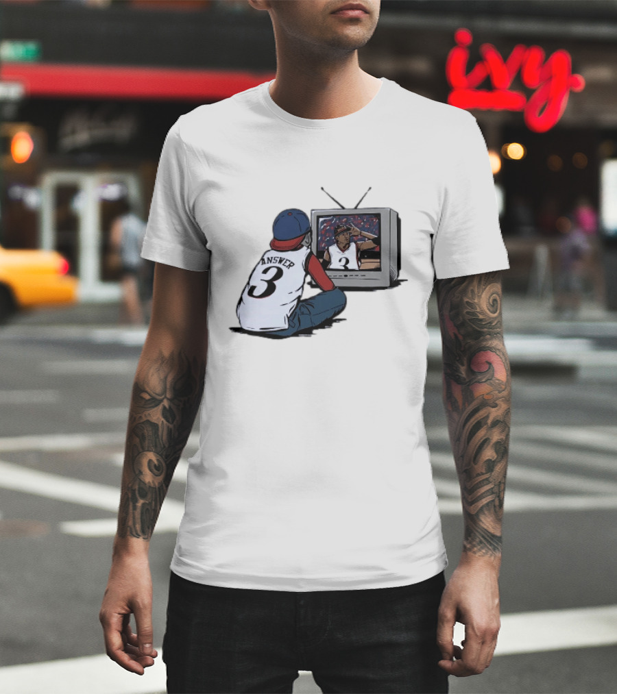 Allen Iverson 76ers Number 3 The Answer NBA Legend T-Shirt
