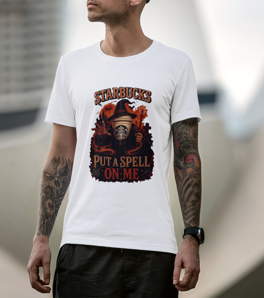 Starbucks Halloween Witch Put A Spell On Me Coffee Magic T-Shirt