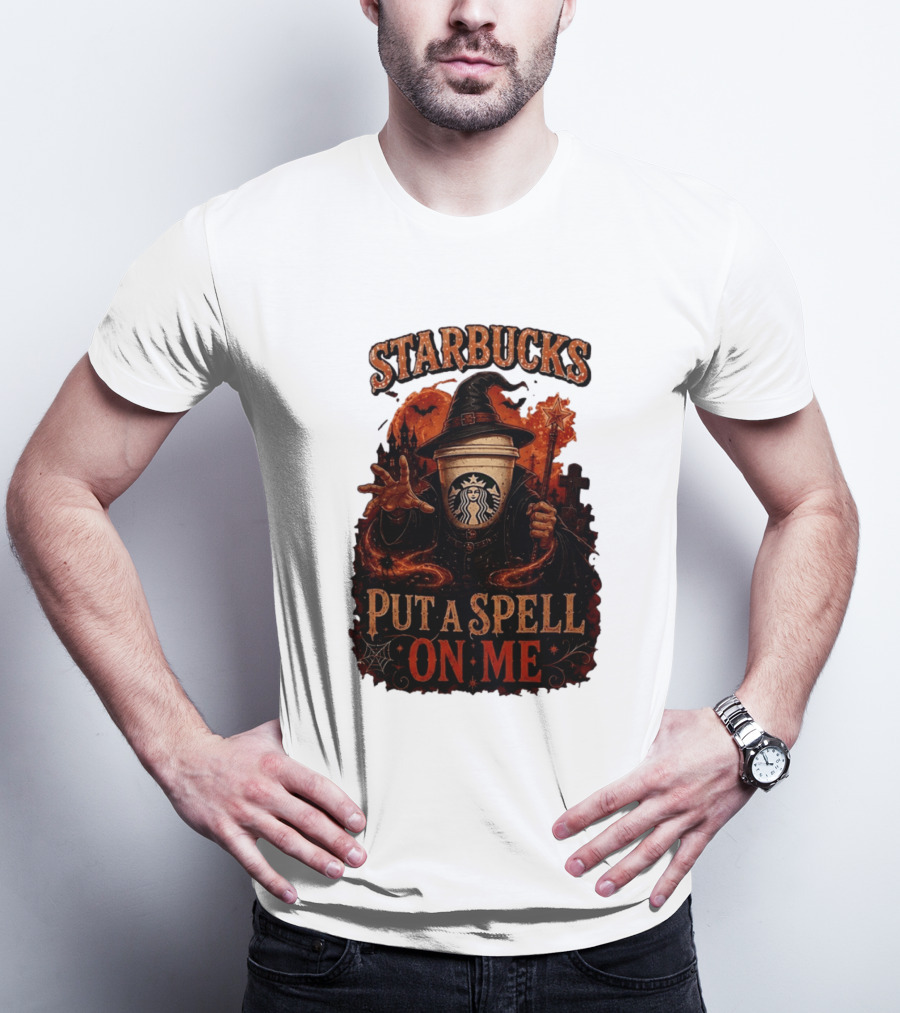 Starbucks Halloween Witch Put A Spell On Me Coffee Magic T-Shirt