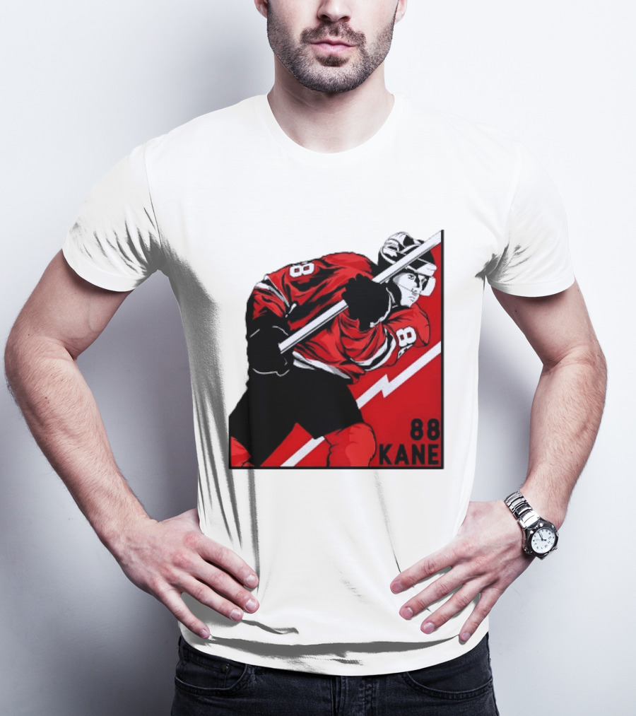 Patrick Kane 88 Chicago Blackhawks Ice Hockey Player Action T-Shirt