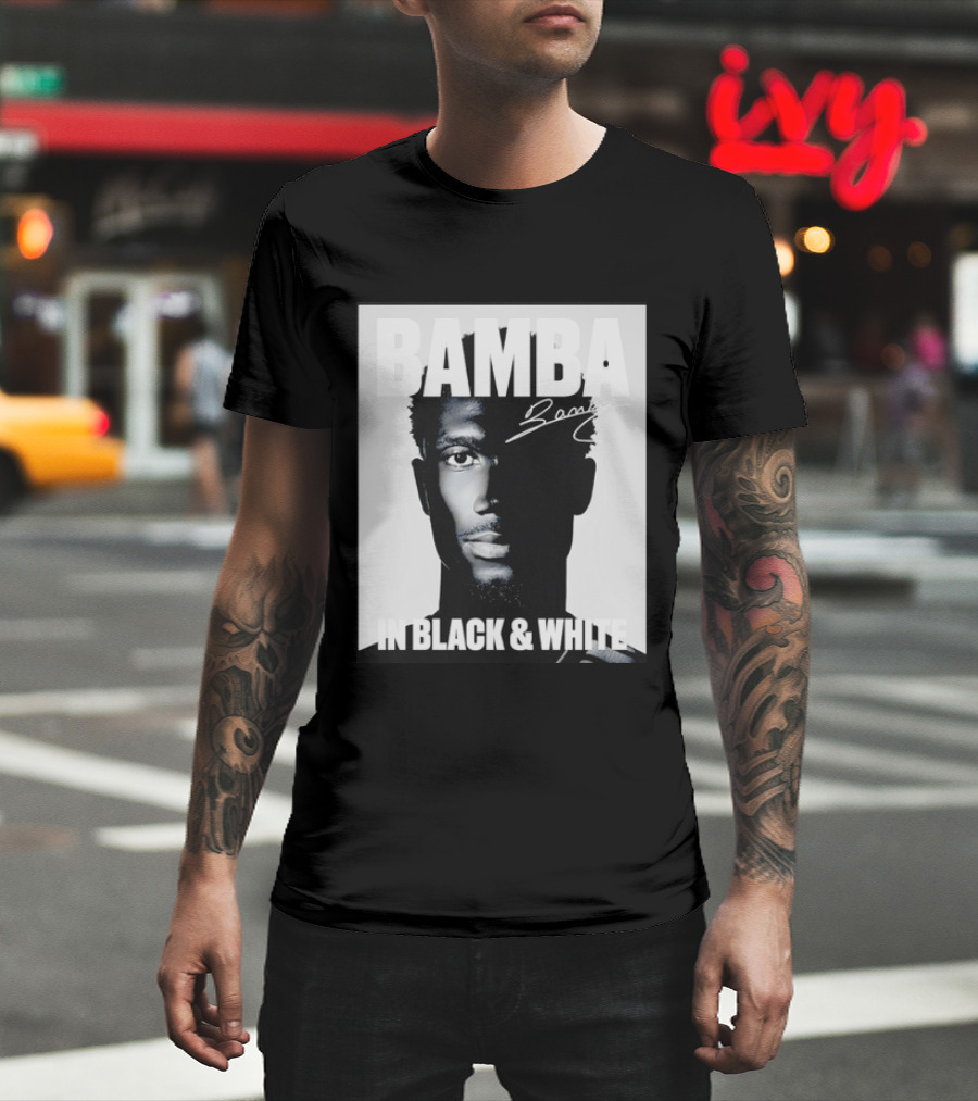 Bamba Signature Black And White NBA Basketball T-Shirt