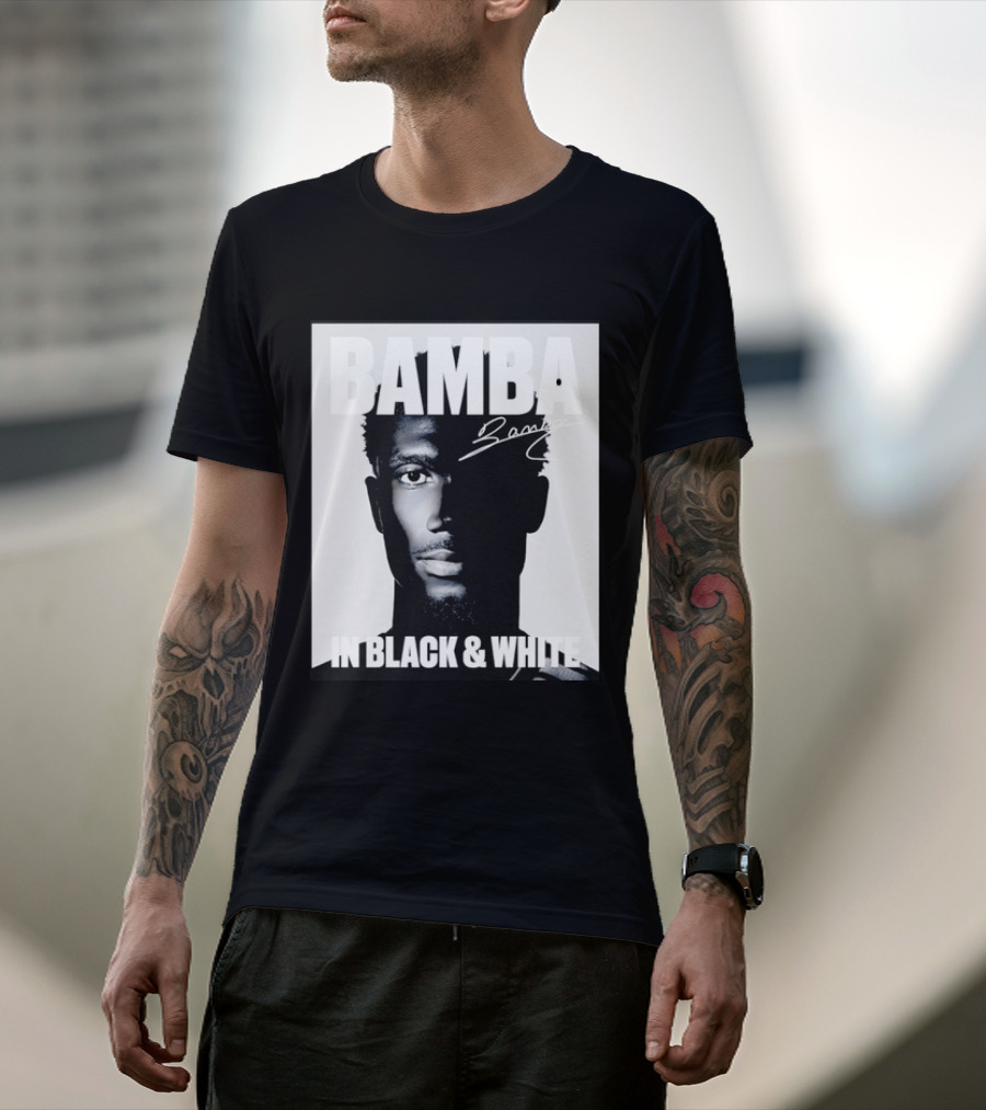 Bamba Signature Black And White NBA Basketball T-Shirt