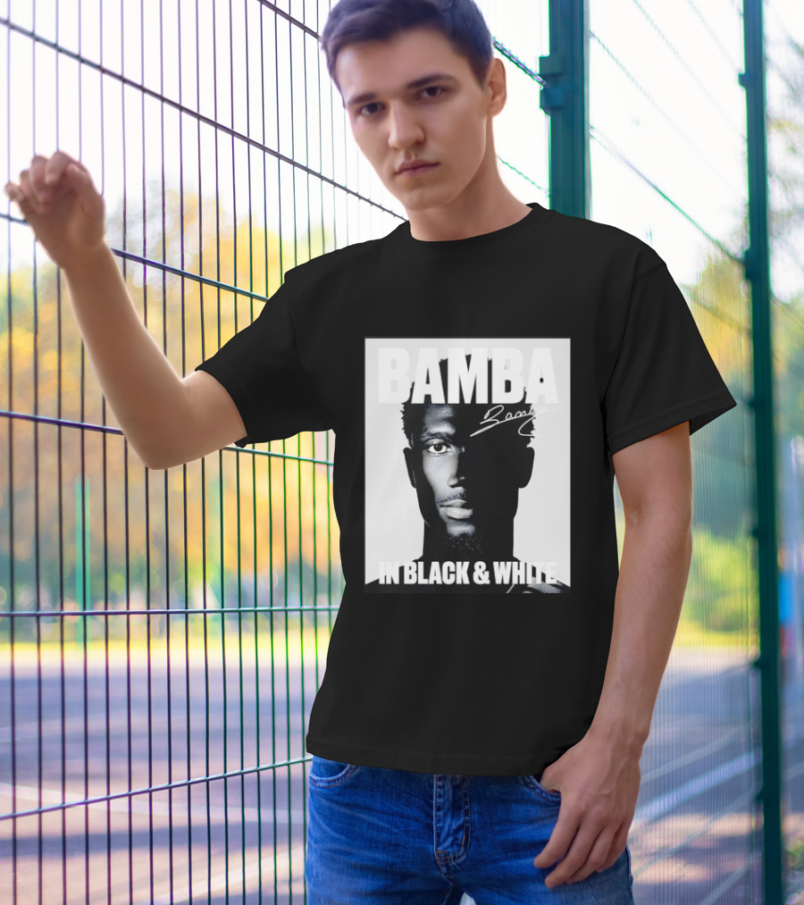Bamba Signature Black And White NBA Basketball T-Shirt