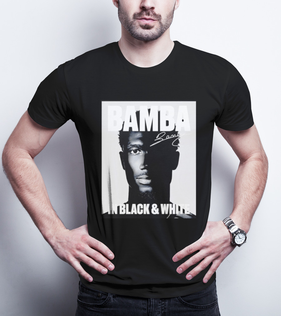 Bamba Signature Black And White NBA Basketball T-Shirt
