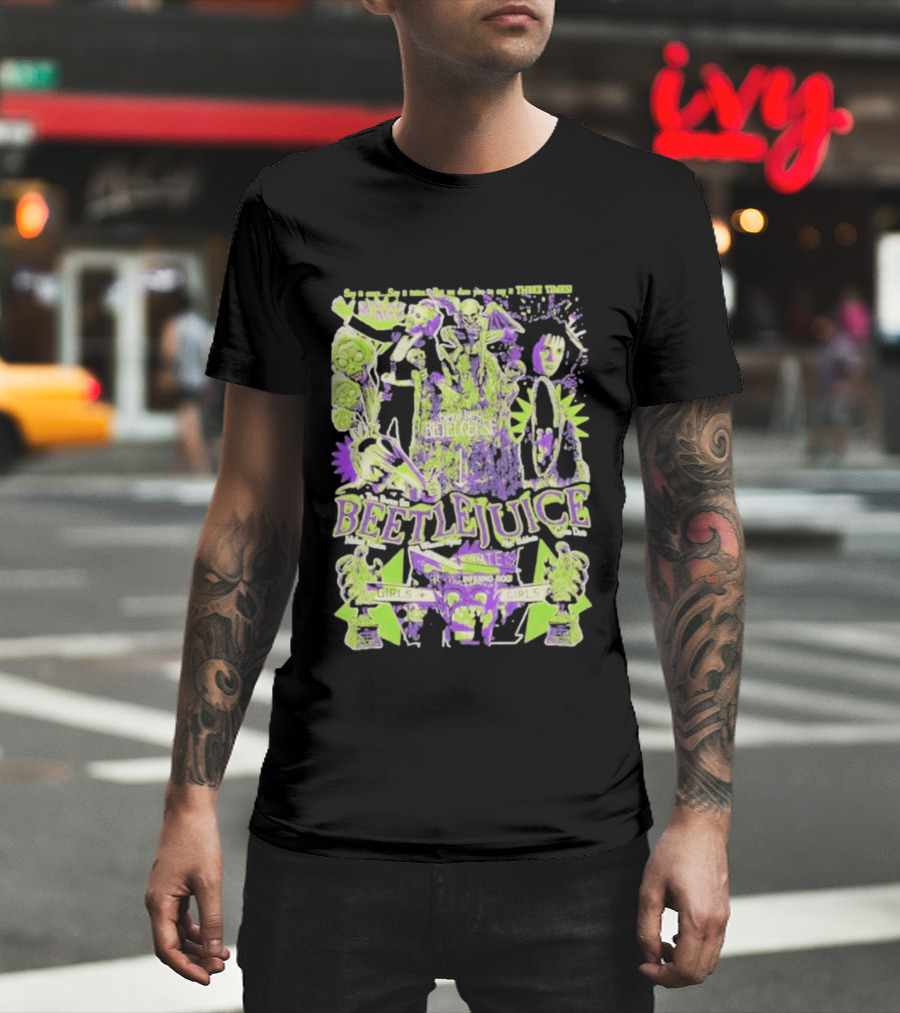 Betelgeuse Beetlejuice Say Once Three Times Rest In Peace Inferno Room Girls T-Shirt
