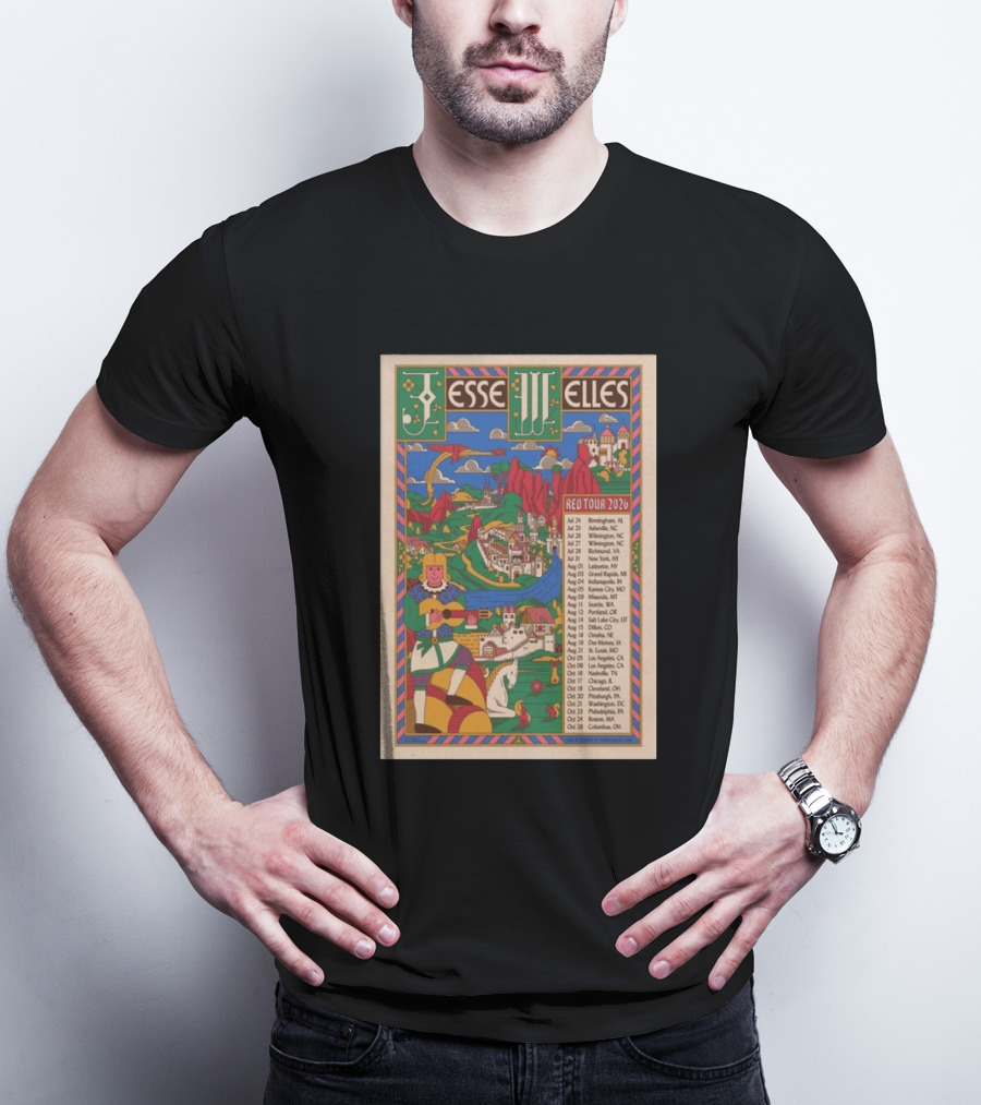 Jesse Welles Red Tour 2026 Cities And Dates T-Shirt