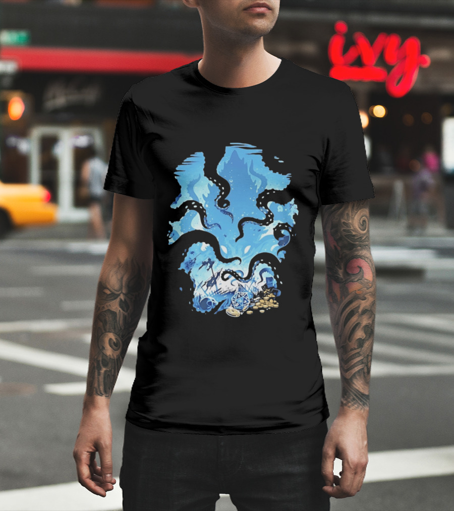 Dungeons And Dragons Kraken Nautical Sea Creature RPG Fantasy T-Shirt