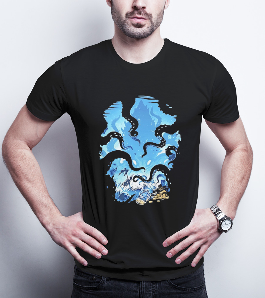 Dungeons And Dragons Kraken Nautical Sea Creature RPG Fantasy T-Shirt