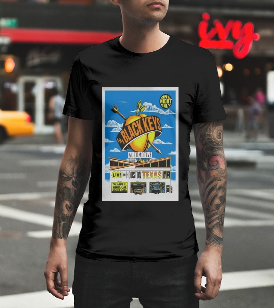 The Black Keys Live Houston Texas July 24 2026 One Night Only White Oak Music Hall T-Shirt