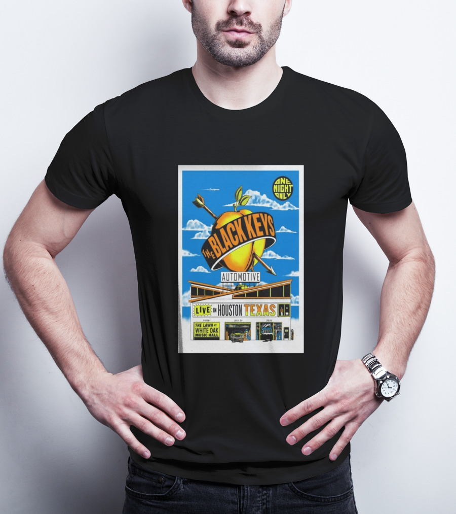 The Black Keys Live Houston Texas July 24 2026 One Night Only White Oak Music Hall T-Shirt