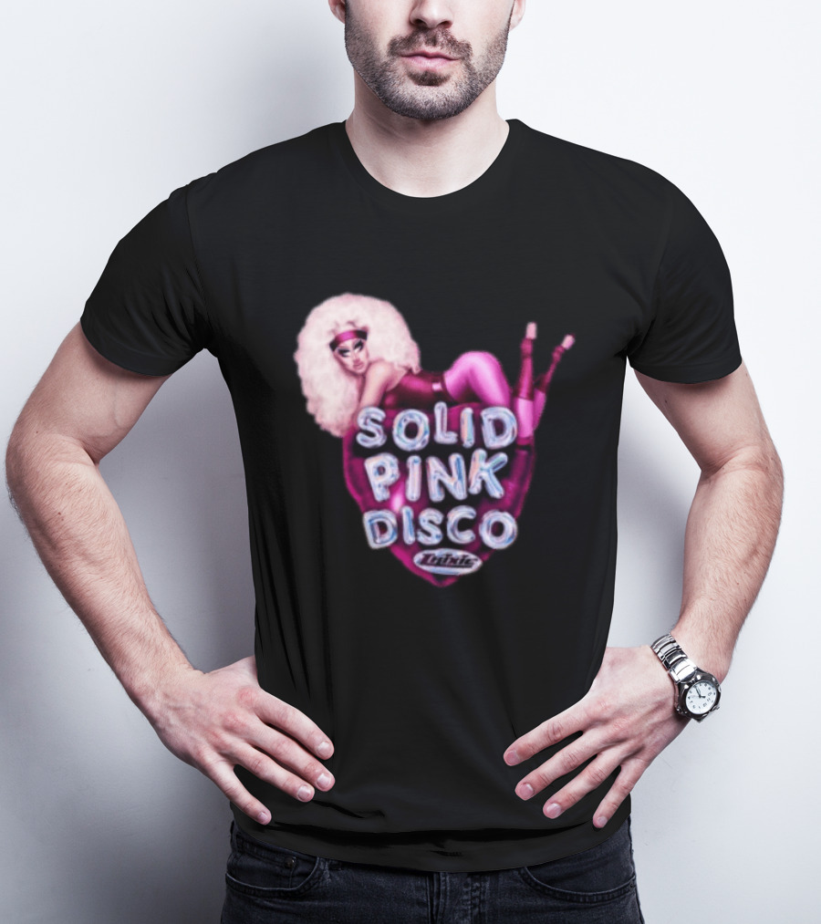 Trixie Mattel Solid Pink Disco Balloon Heart T-Shirt