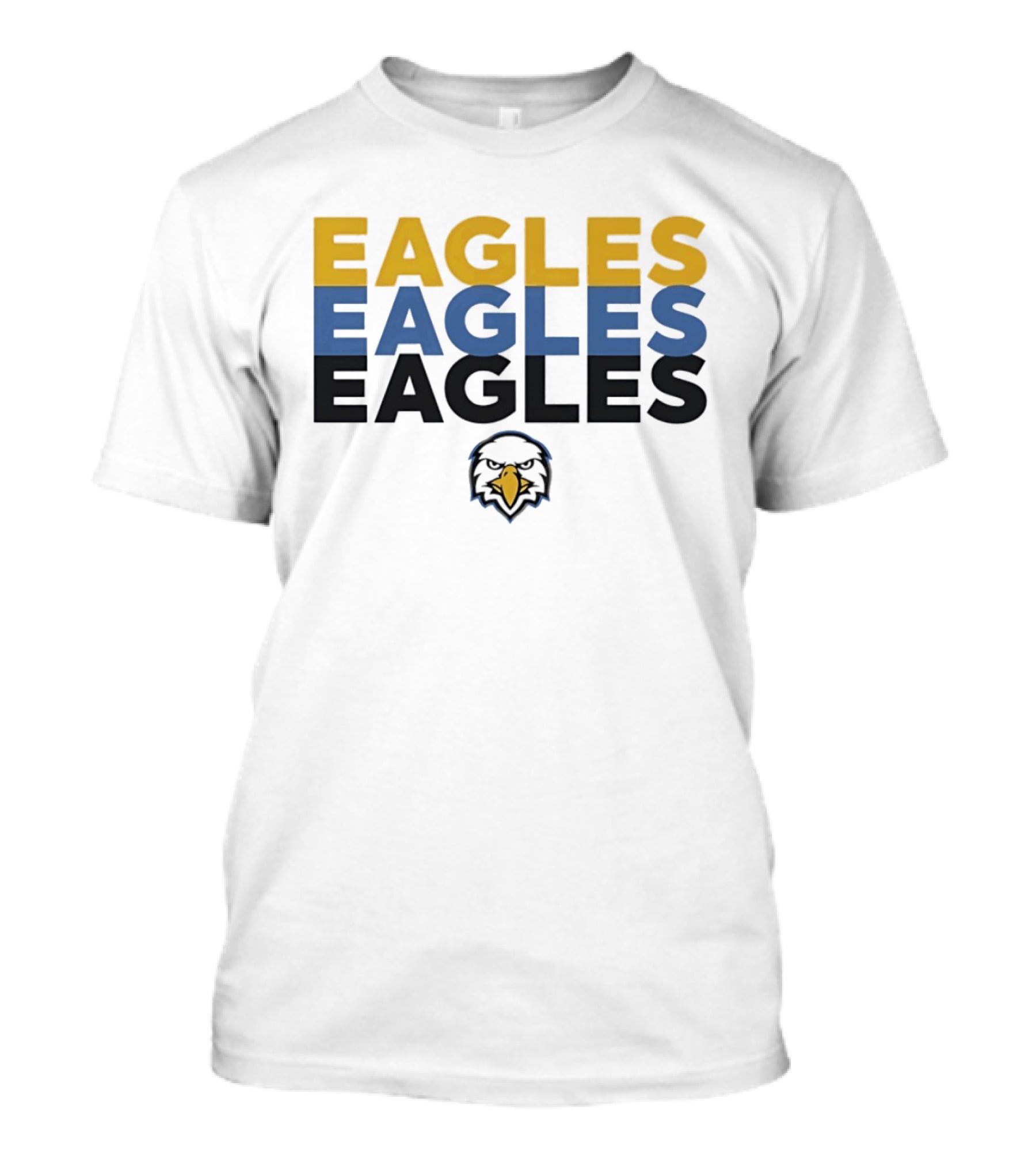 Eagles Triple Stack With Bold Yellow Blue And Black Team T-Shirt