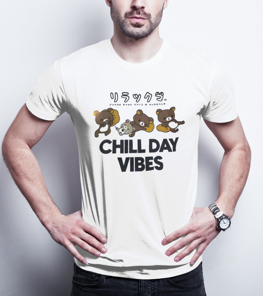 Rilakkuma Chill Day Vibes San X Kawaii Relaxing Bear Japanese T-Shirt