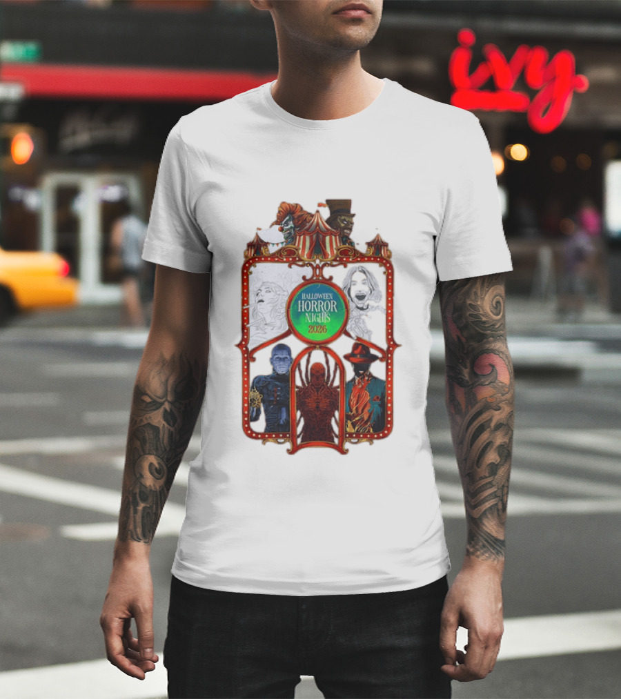 Halloween Horror Nights 2026 Universal Studios Characters Carnival T-Shirt
