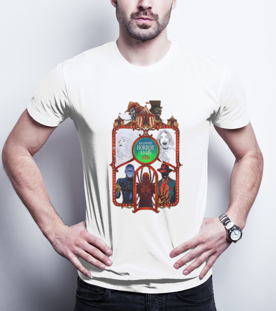 Halloween Horror Nights 2026 Universal Studios Characters Carnival T-Shirt