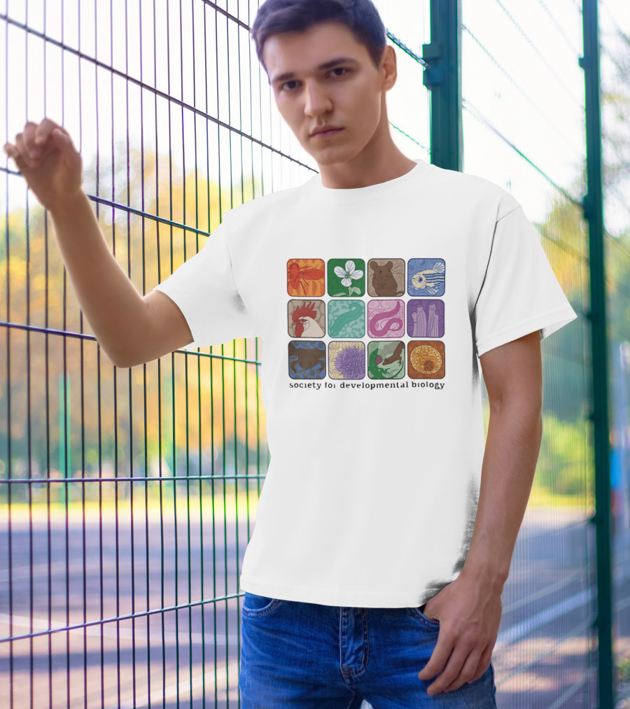 Society For Developmental Biology Organism Insect Flower Rodent Fish Chicken Worm Frog Cells T-Shirt