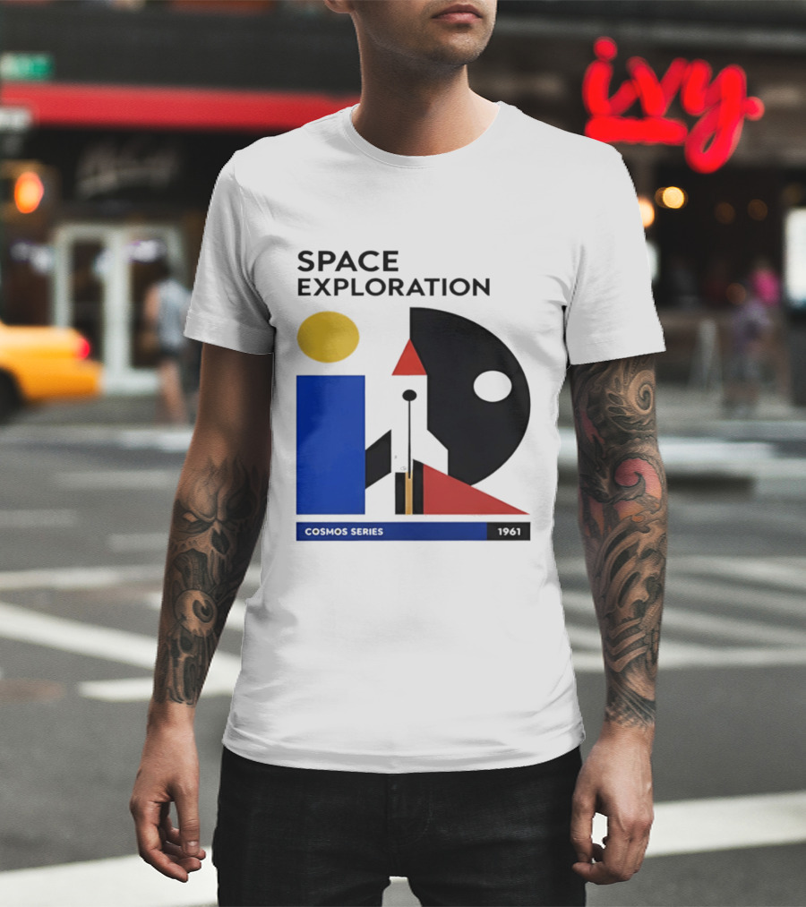Space Exploration 1961 Cosmos Series Retro Geometric T-Shirt