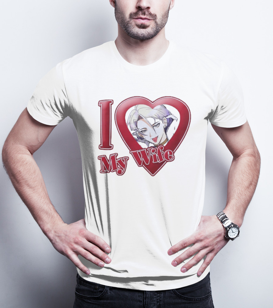 I Love My Wife Anime Heart Waifu T-Shirt