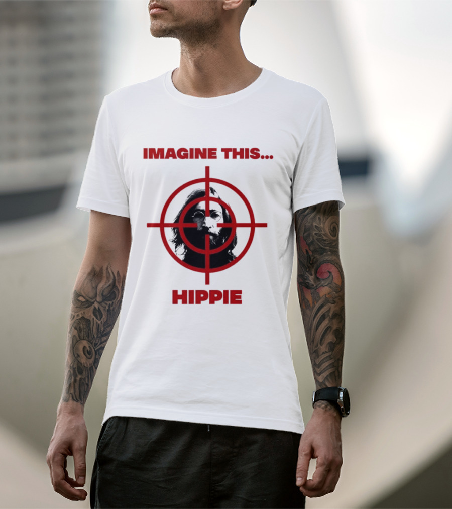 Imagine This Hippie With Target Overlay T-Shirt