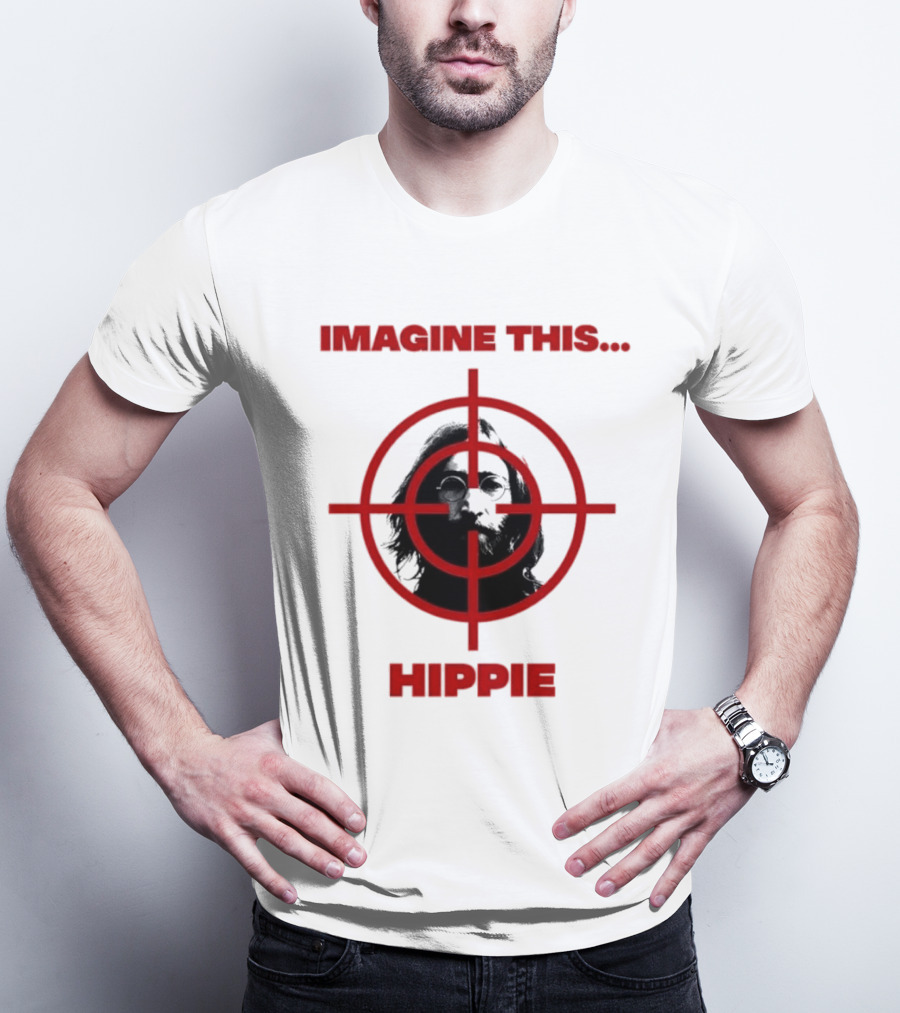 Imagine This Hippie With Target Overlay T-Shirt
