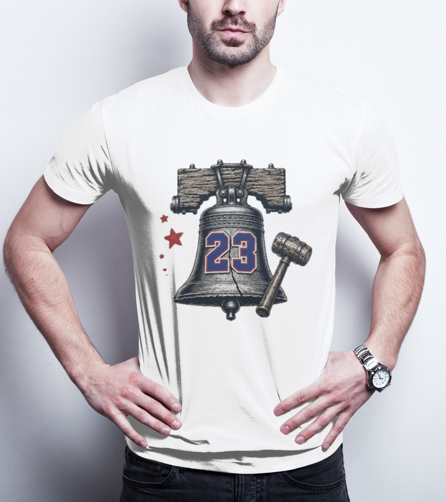 Liberty Bell 23 Philadelphia 76ers Stars T-Shirt