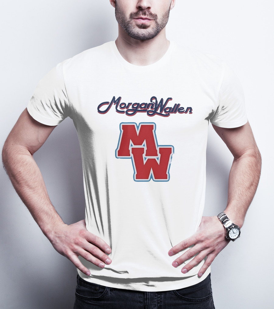 Morgan Wallen MW Bold Red Letters Country Music T-Shirt
