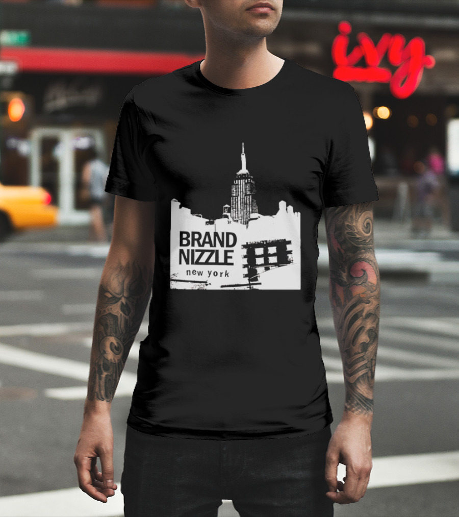 BRAND NIZZLE New York Empire State Building Skyline T-Shirt