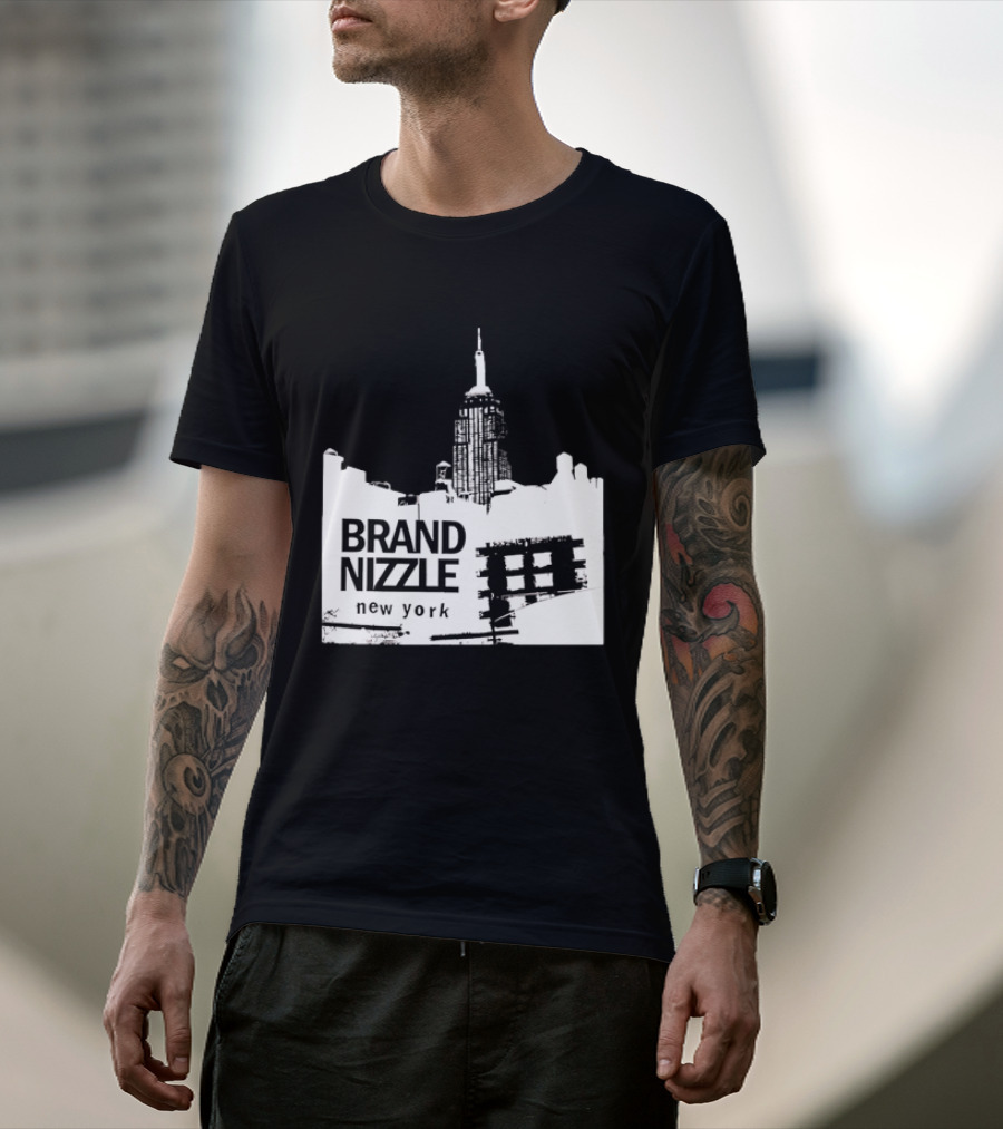 BRAND NIZZLE New York Empire State Building Skyline T-Shirt