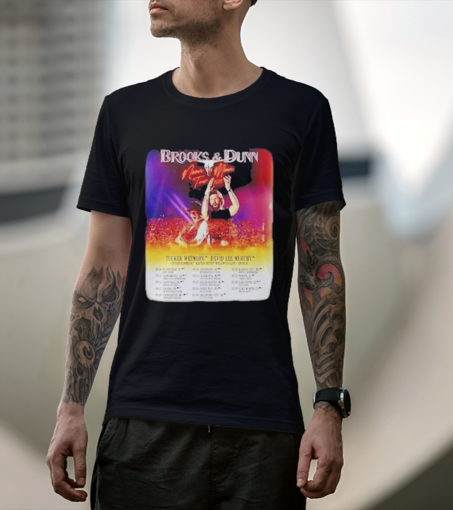 Brooks & Dunn Neon Moon Tour 2026 Tucker Wetmore David Lee Murphy Country Concert Events And Dates T-Shirt