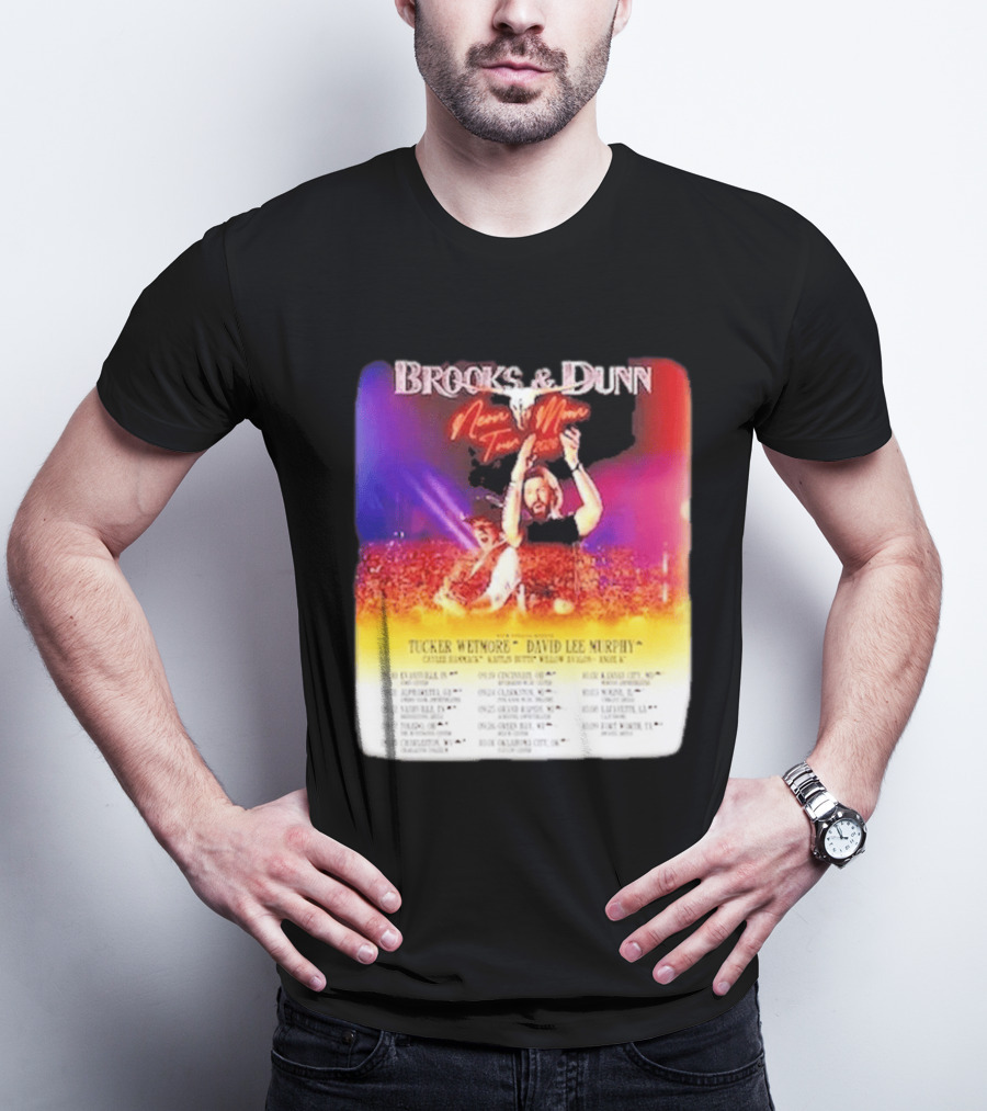 Brooks & Dunn Neon Moon Tour 2026 Tucker Wetmore David Lee Murphy Country Concert Events And Dates T-Shirt
