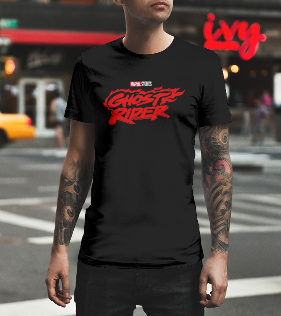 Marvel Studios Ghost Rider Flame Logo Superheroes T-Shirt