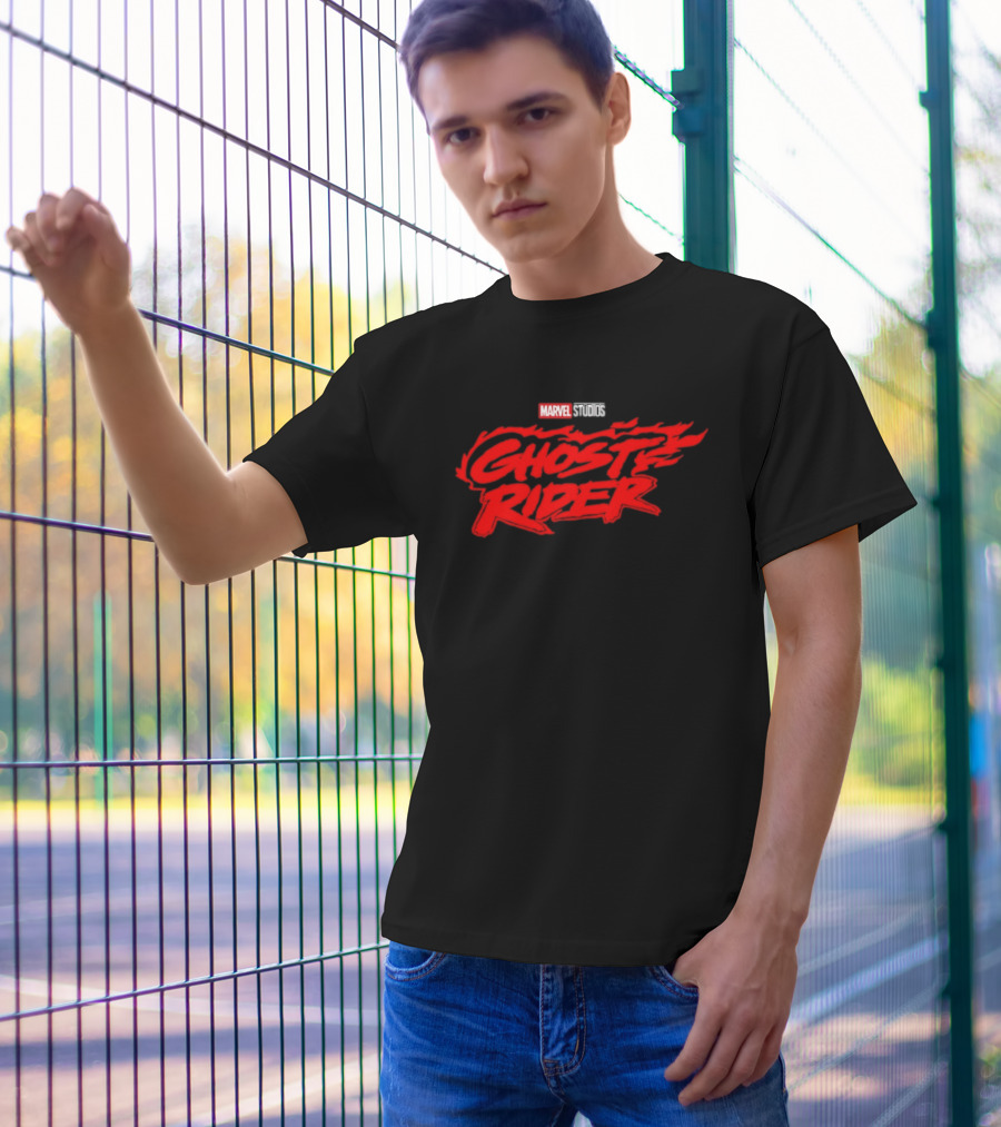 Marvel Studios Ghost Rider Flame Logo Superheroes T-Shirt