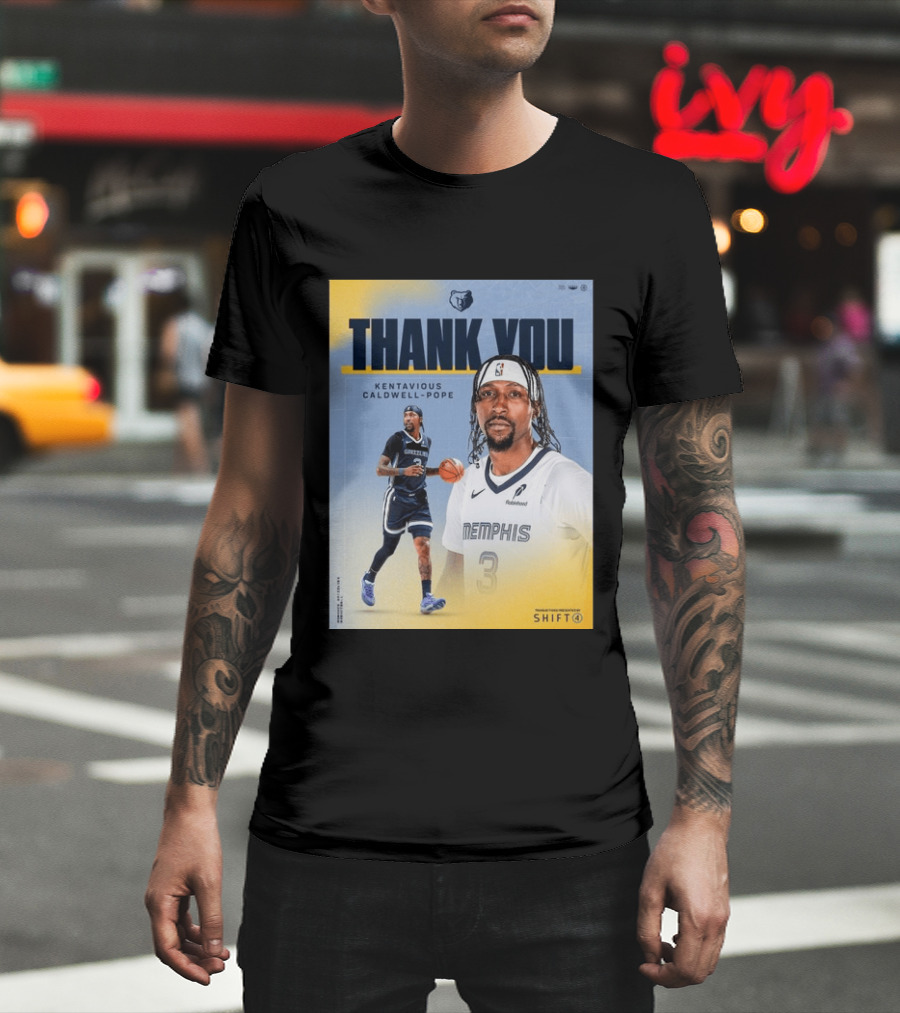 Thank You Kentavious Caldwell Pope Memphis Grizzlies Basketball 3 NBA Fan T-Shirt