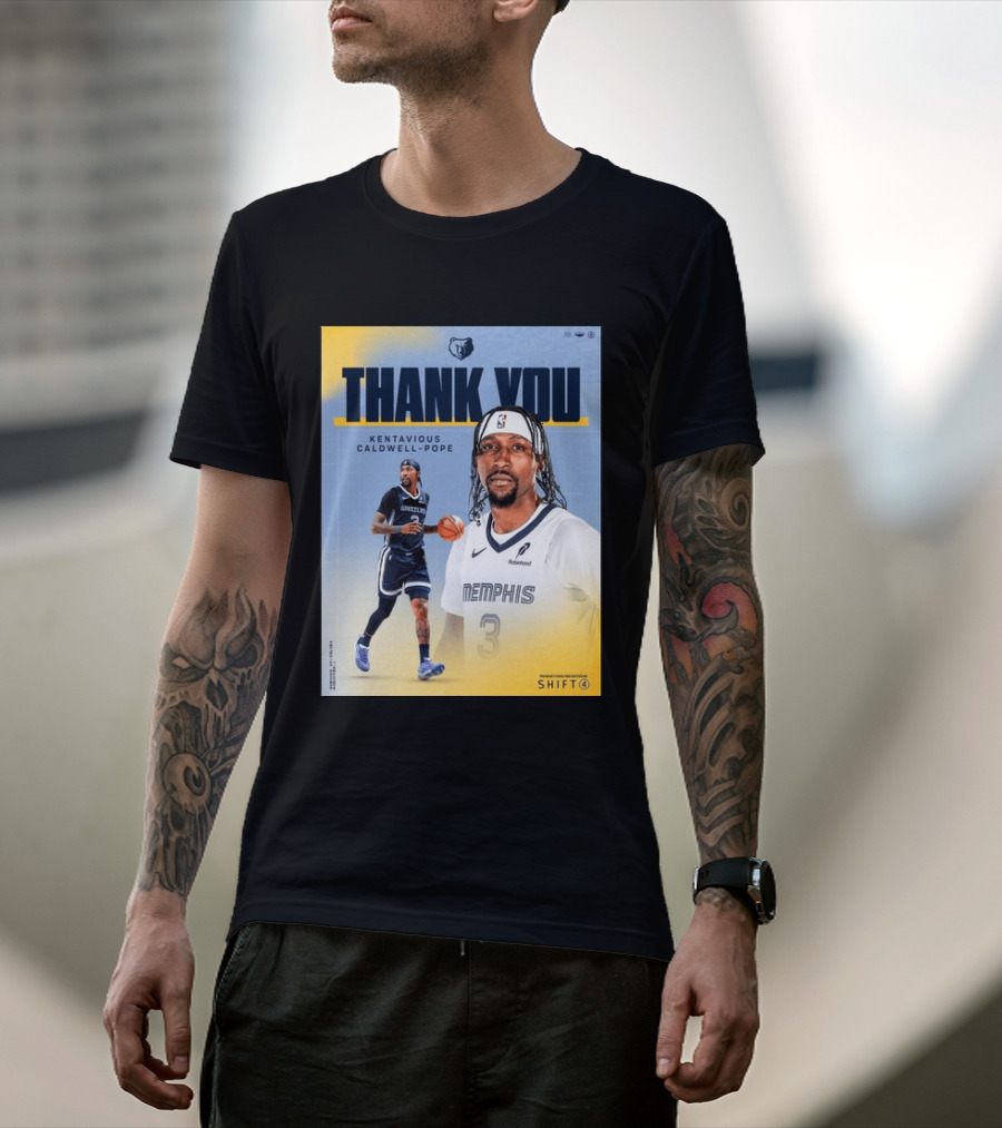 Thank You Kentavious Caldwell Pope Memphis Grizzlies Basketball 3 NBA Fan T-Shirt