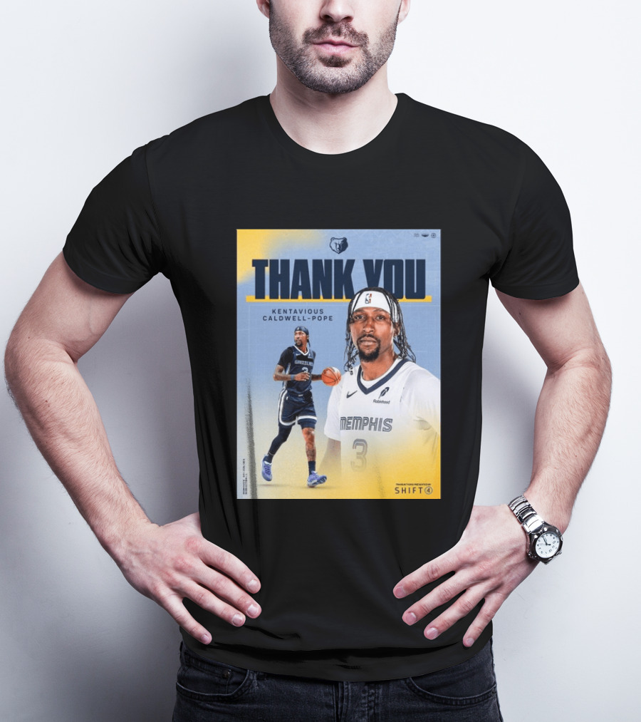 Thank You Kentavious Caldwell Pope Memphis Grizzlies Basketball 3 NBA Fan T-Shirt