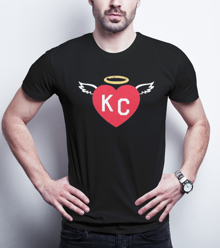 Kansas City Chiefs KC Heart Wings Halo T-Shirt