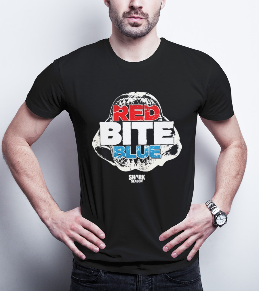 Red Bite Blue Shark Season Ocean Marine Life T-Shirt
