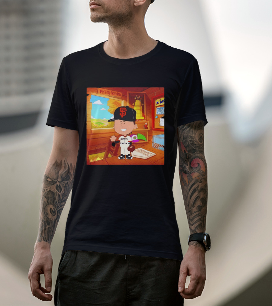Tyler Mahle San Francisco Giants Baseball Cartoon Peanuts T-Shirt