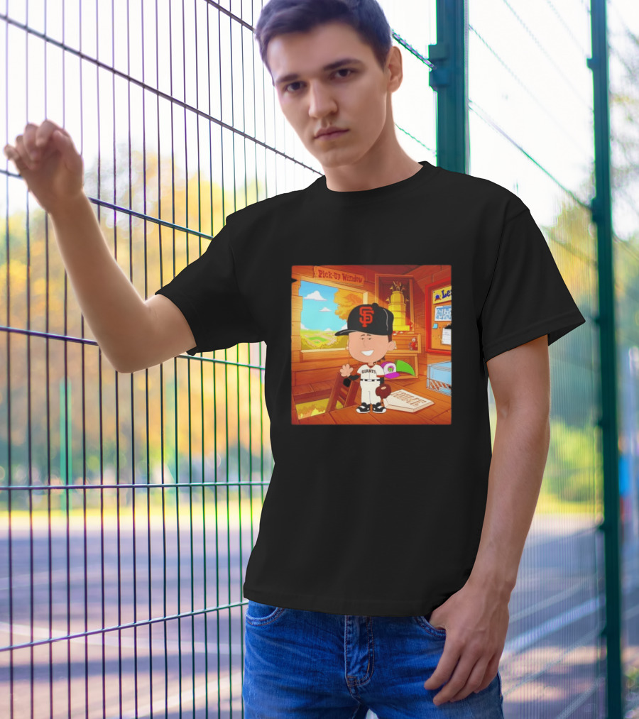 Tyler Mahle San Francisco Giants Baseball Cartoon Peanuts T-Shirt
