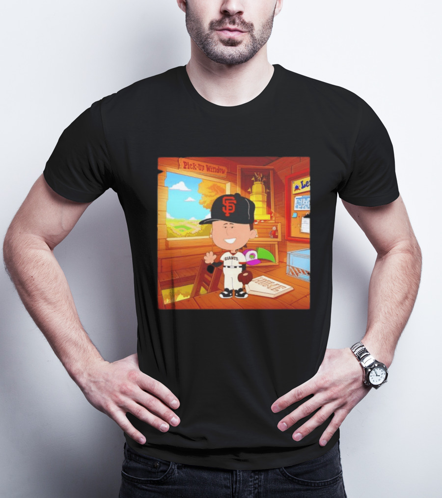 Tyler Mahle San Francisco Giants Baseball Cartoon Peanuts T-Shirt